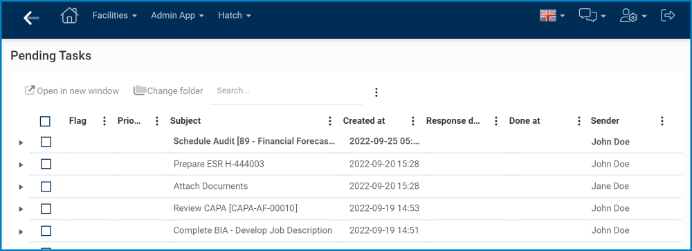 Task Toolbar - DBP - Web Portal Manual - #14.1