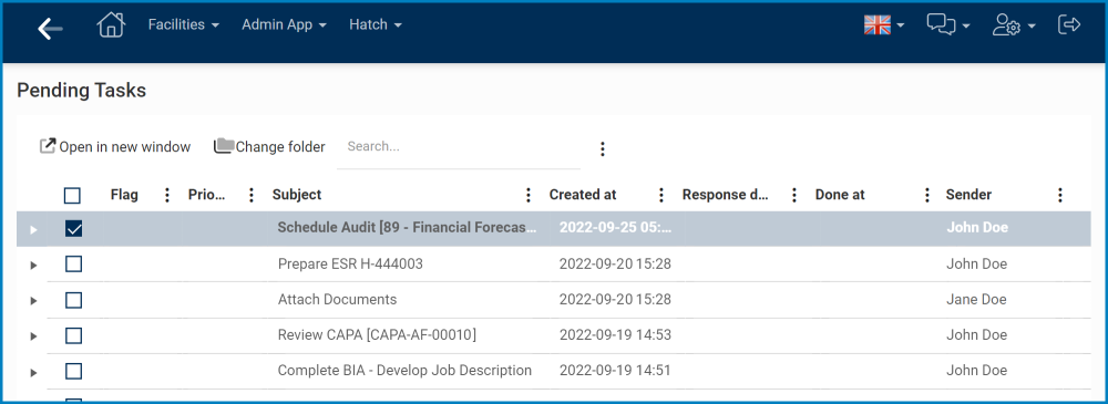 Task Toolbar - DBP - Web Portal Manual - #14.1