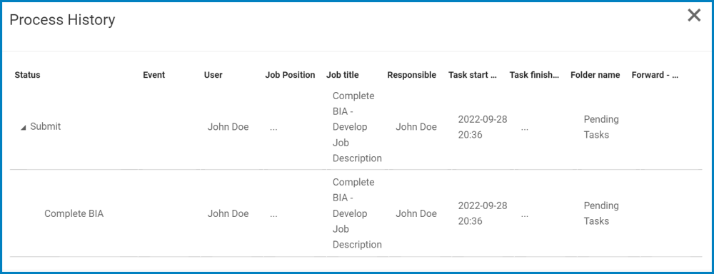 Tracking a Task - DBP - Web Portal Manual - #14.1
