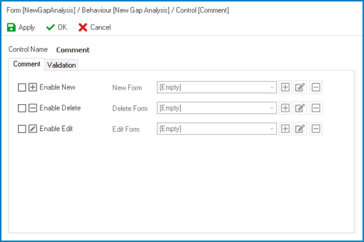 Comment – Control Governance - DBP - Designer Manual - #14