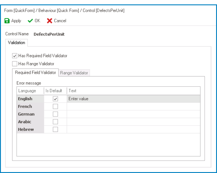 Control Validation - DBP - Designer Manual - #14