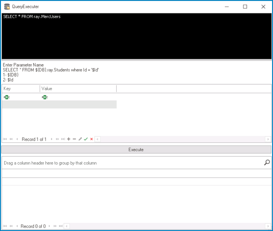 Query Executor - DBP - Designer Manual - #14