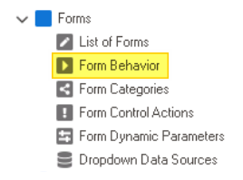 Form Behavior - DBP - Designer Manual - #14