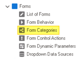 Form Categories - DBP - Designer Manual - #14