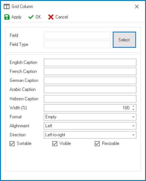 Grid Column - DBP - Designer Manual - #14.2