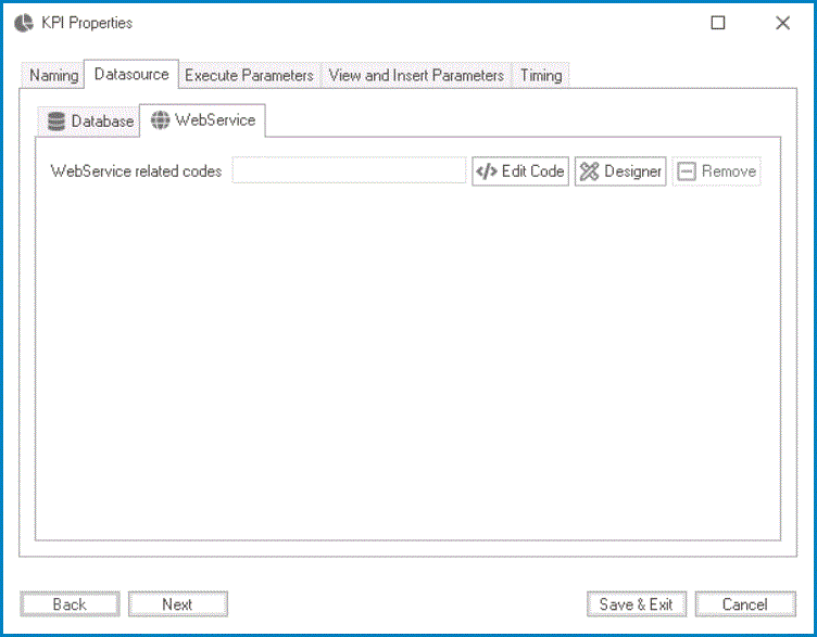 DataSource Tab - DBP - Designer Manual - #14