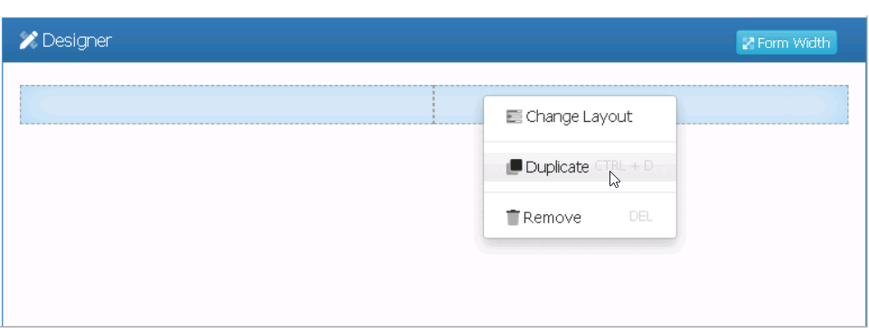 Layout Context Menu - DBP - Designer Manual - #14