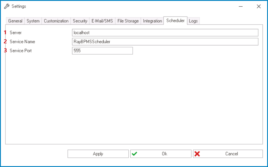 Scheduler Tab - DBP - Designer Manual - #14