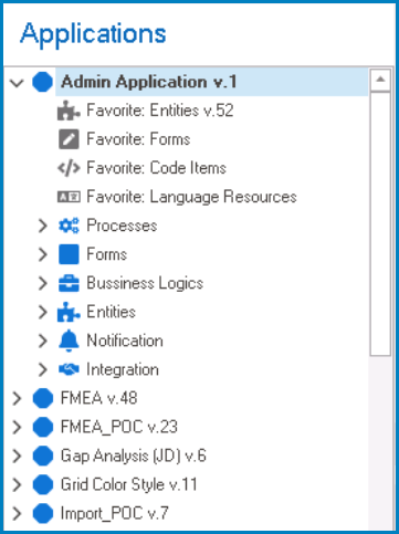 Application Tree - DBP - Designer Manual - #14.1