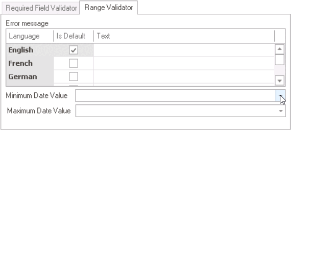 Grid Control – Range Validation - DBP - Designer Manual - #14.1