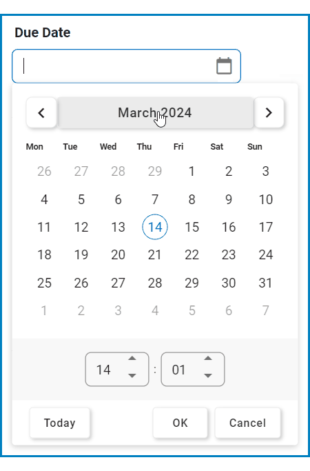 Date/Time Picker – Web Display - DBP - Designer Manual - #14.2