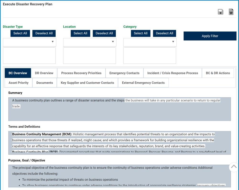 BC Overview Tab - BCM - #13