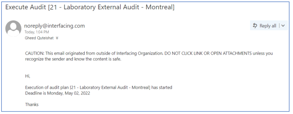 Execute Audit - Audit - #13