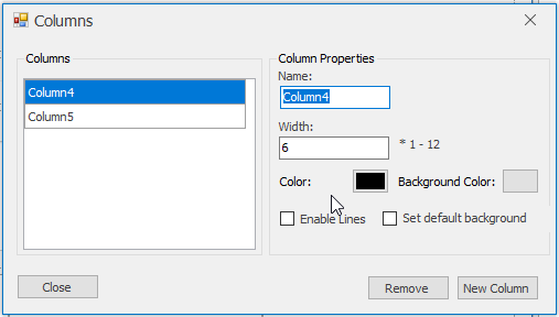Column Properties - DBP - Designer Manual - #13