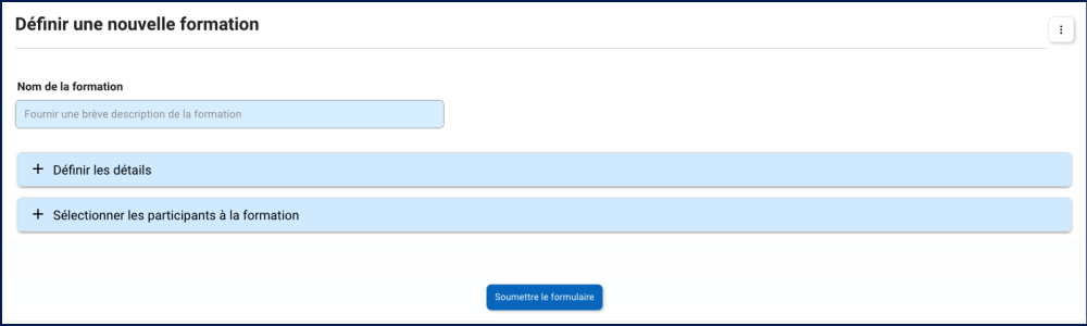 Nouvelle instance de formation - Training - #14.2