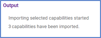 Import Capability Tab - Audit - #10