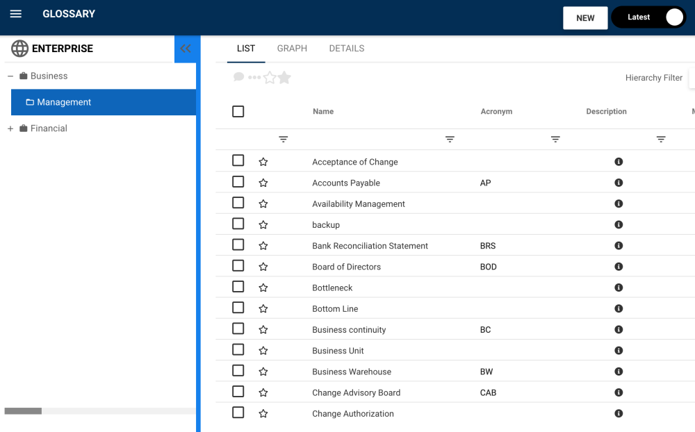 Ability to Import & Export Glossary Objects with Descriptions - EPC - WebApp Manual - 14.0