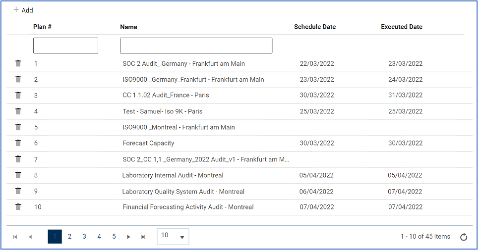 List of Audit Plans - Audit - #13