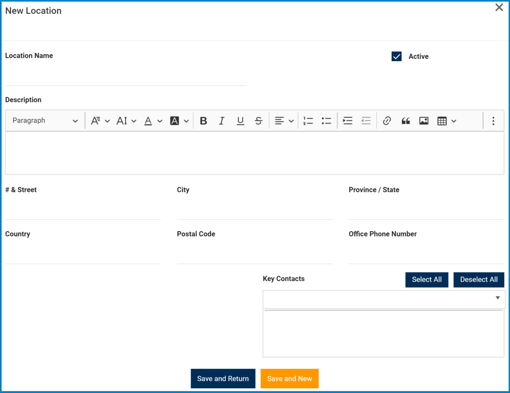 Add New Location - BCM - #13
