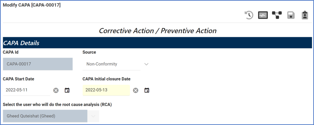 Modify CAPA - DBP - QMS - CAPA - #10