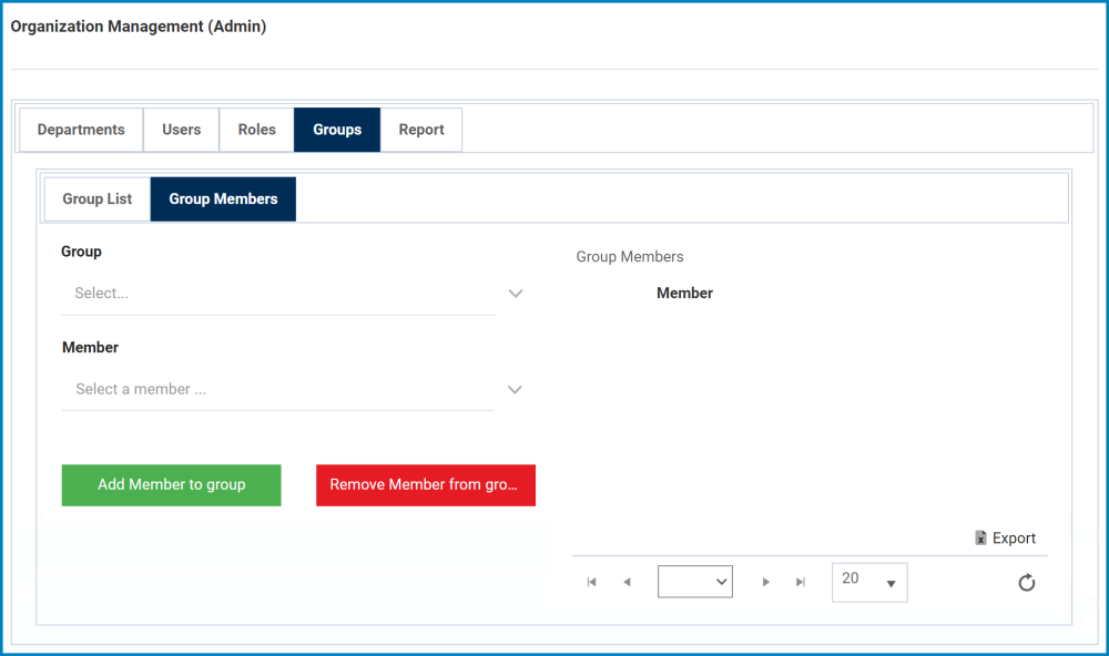 Groupes - DBP - Admin Application - #13