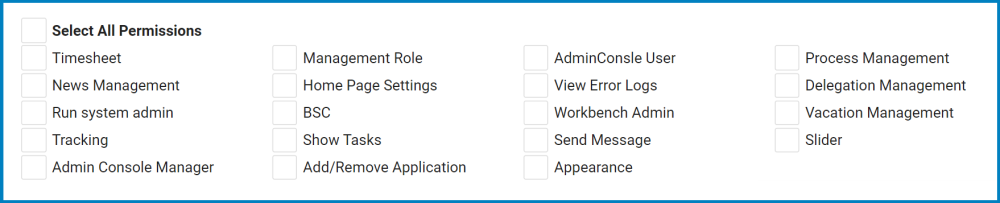 User Permissions - DBP - Admin Application - #13