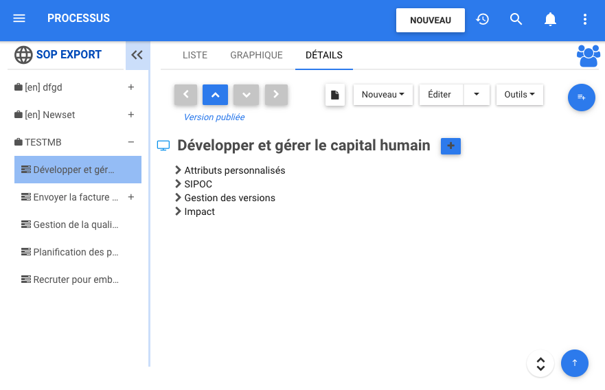 12.2.1.4 Créer un Processus – Onglet Détails - EPC - WebApp Manual - 11.6