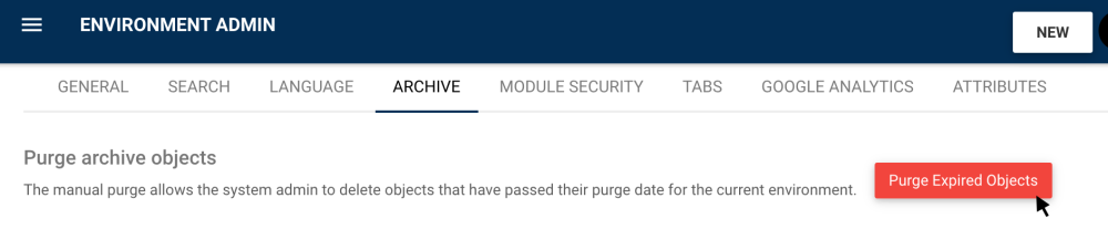 Purge Functionality & Archive Improvements - EPC - WebApp Manual - 14.0