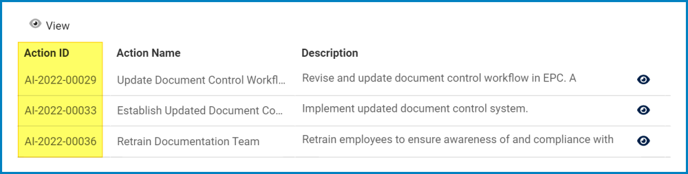 New CAPA – Action Item ID - CAPA - #14