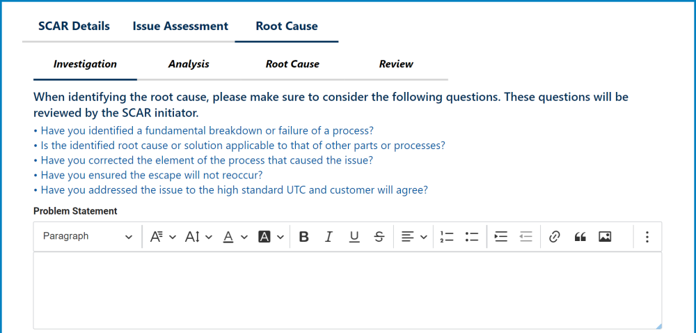 Investigation - Quality Event - #14
