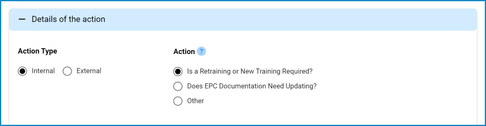 Details of the Action - CAPA - #11.1