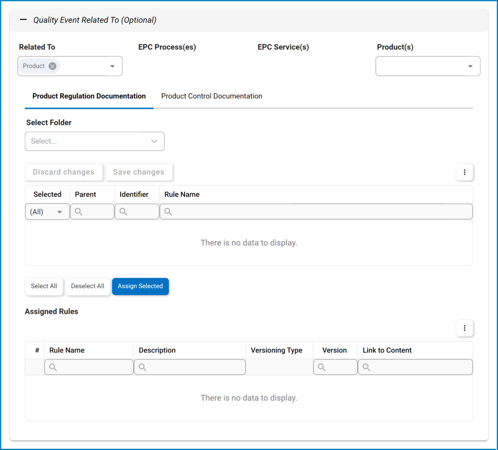 Product Documentation - Quality Event - #14.1