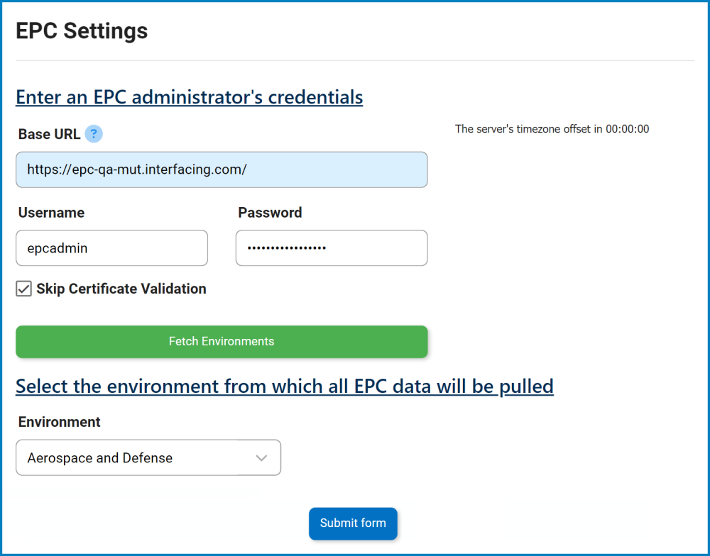EPC Settings - Audit - #11.1
