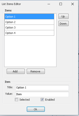 Radio-button list - DBP - Designer Manual - #13