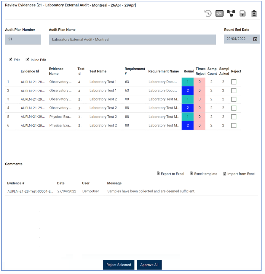 Review Evidences - Audit - #13