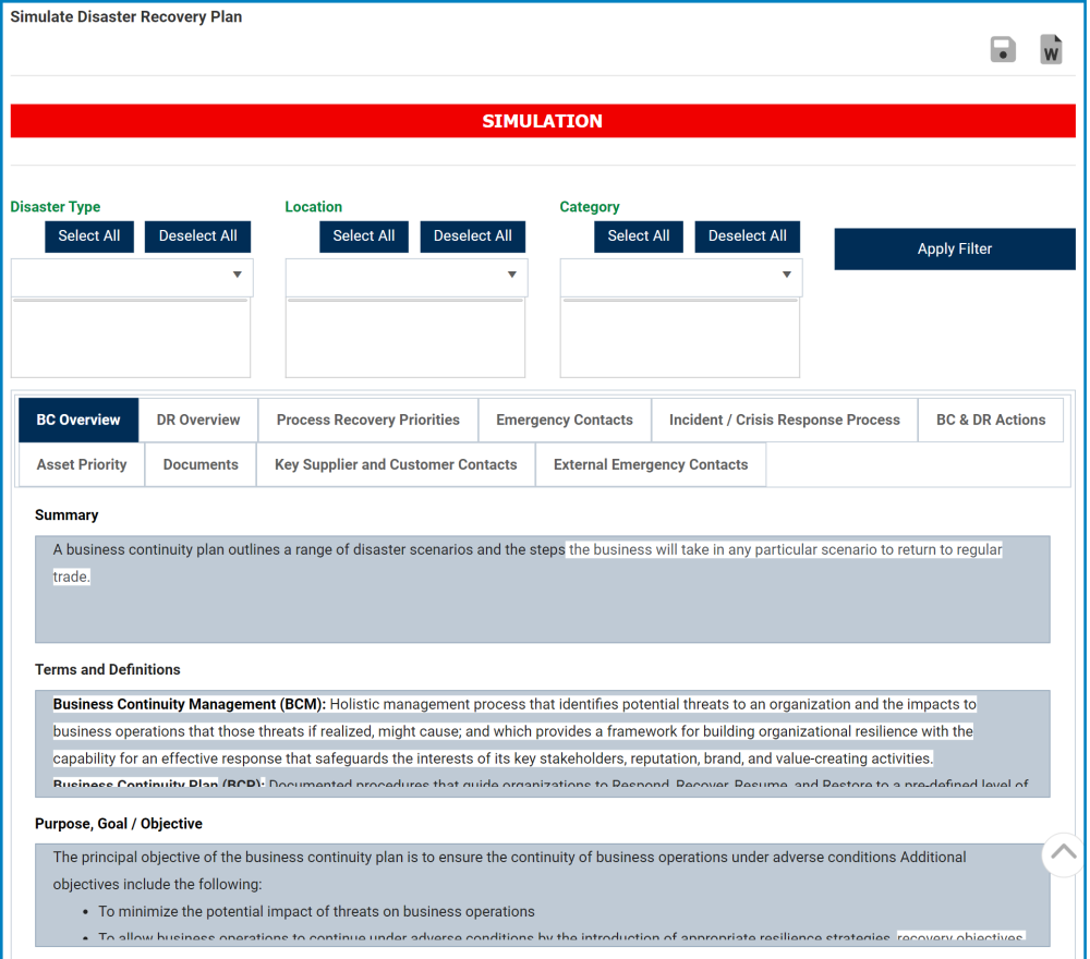 BC Overview Tab - BCM - #13