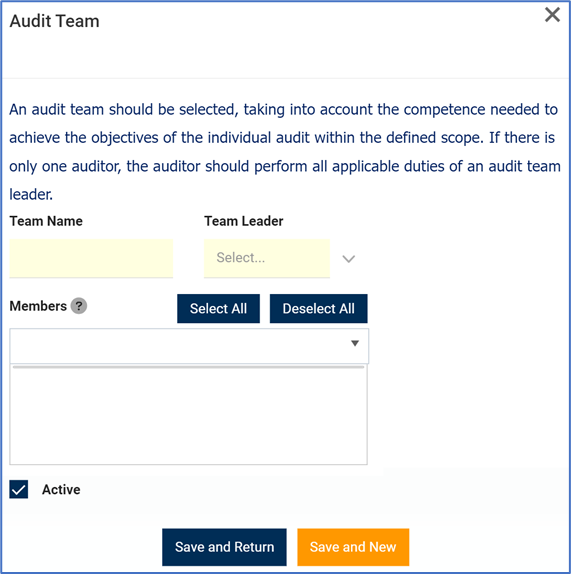 Team - Audit - #13