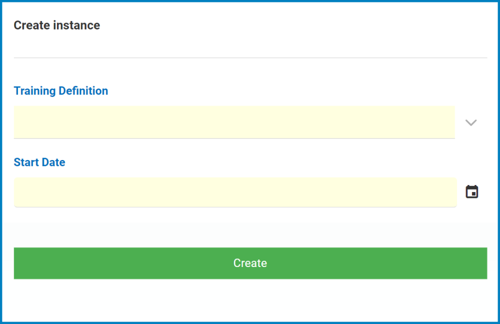 Create Instance - Training - #14