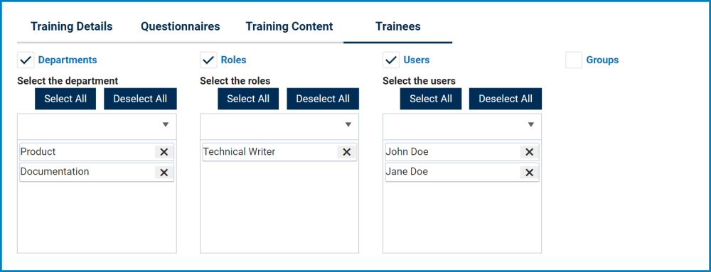 New Training – Auto-Populate Trainees Linked to EPC Objects - Training - #14