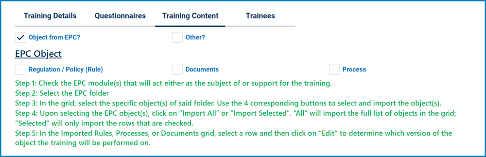 Editing EPC Objects - Training - #14