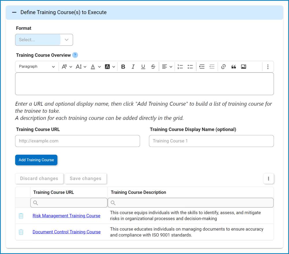 New Training – Enhanced Training Content Management - Training - #14.1