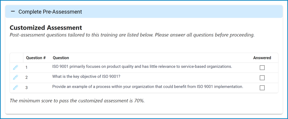 Complete Post-Assessment - Training - #14.1