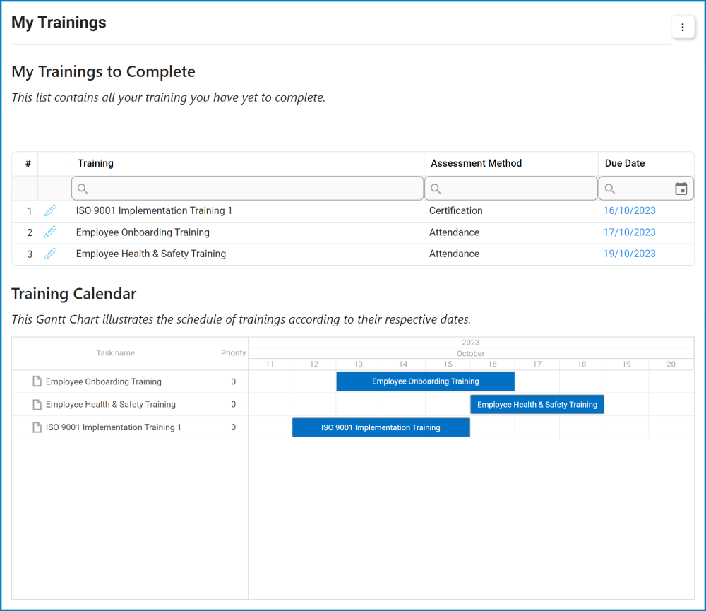 My Trainings - Training - #14.1