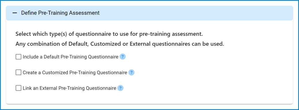Define Pre-Training Assessment - Training - #14.1