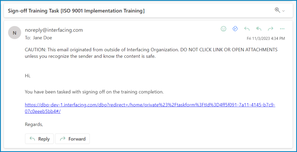 Sign Off Training Completion - Training - #14.1