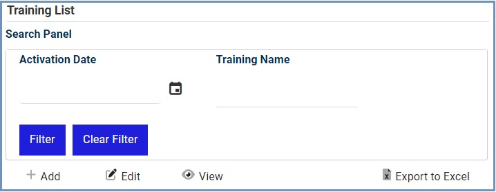Trainings List - Training - #13