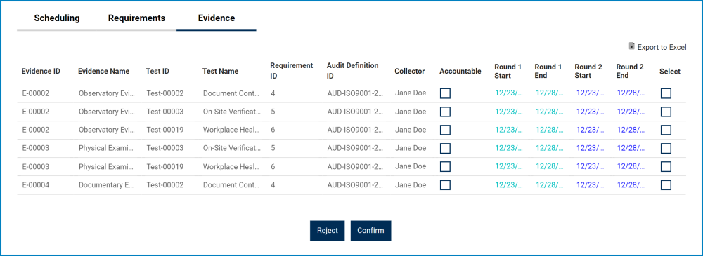 Evidence - Audit - #14