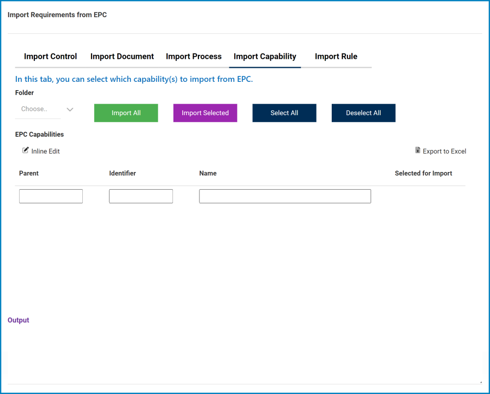 Import Capability - Audit - #11