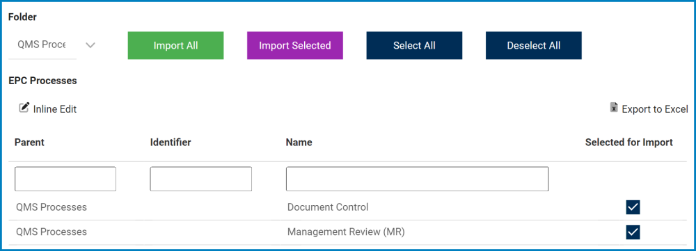 Import Process - Audit - #11