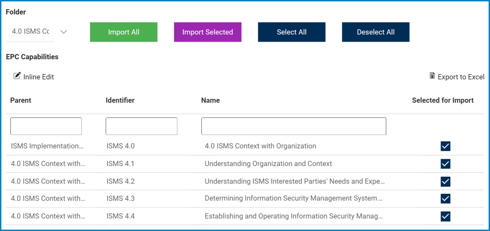 Import Capability - Audit - #11